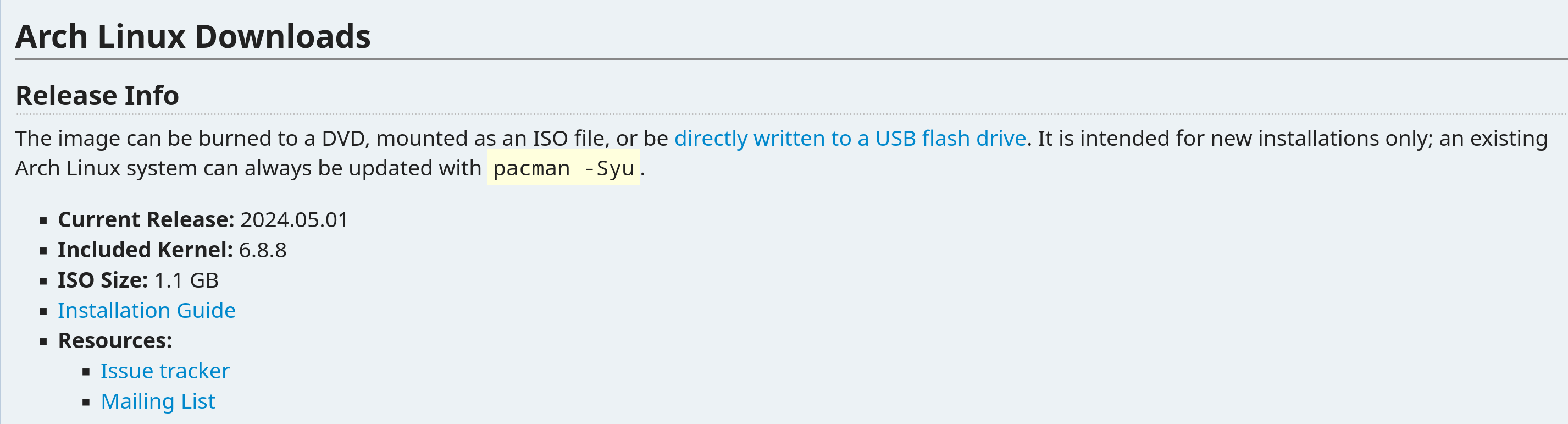 New Arch ISO – first time over 1 GB?! – /root