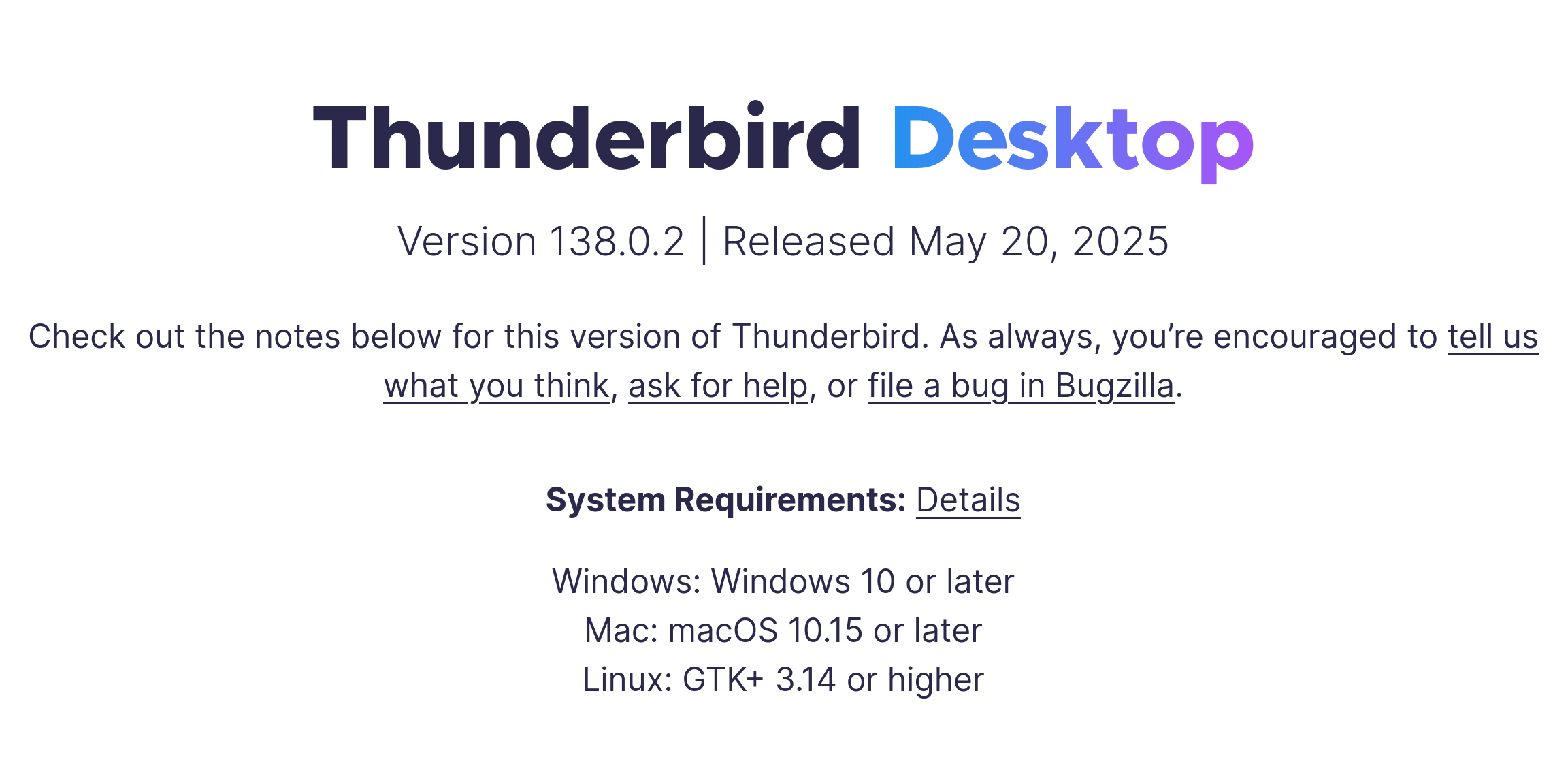 Thunderbird 138.0.2 – /root