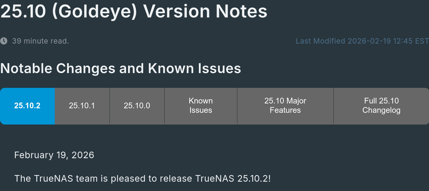 TrueNAS 25.10.2 released !!! – /root